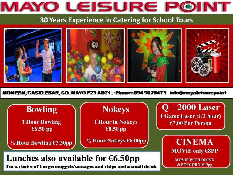 School Tours in Mayo | School Tour Activities in Castlebar